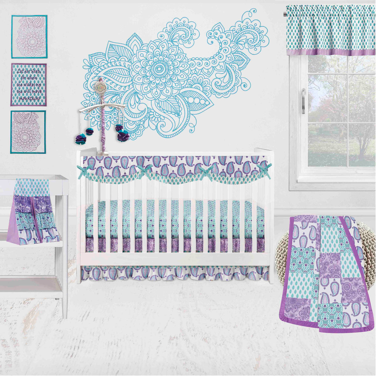 Paisley Isabella, Purple/Lilac/Aqua – Bacati