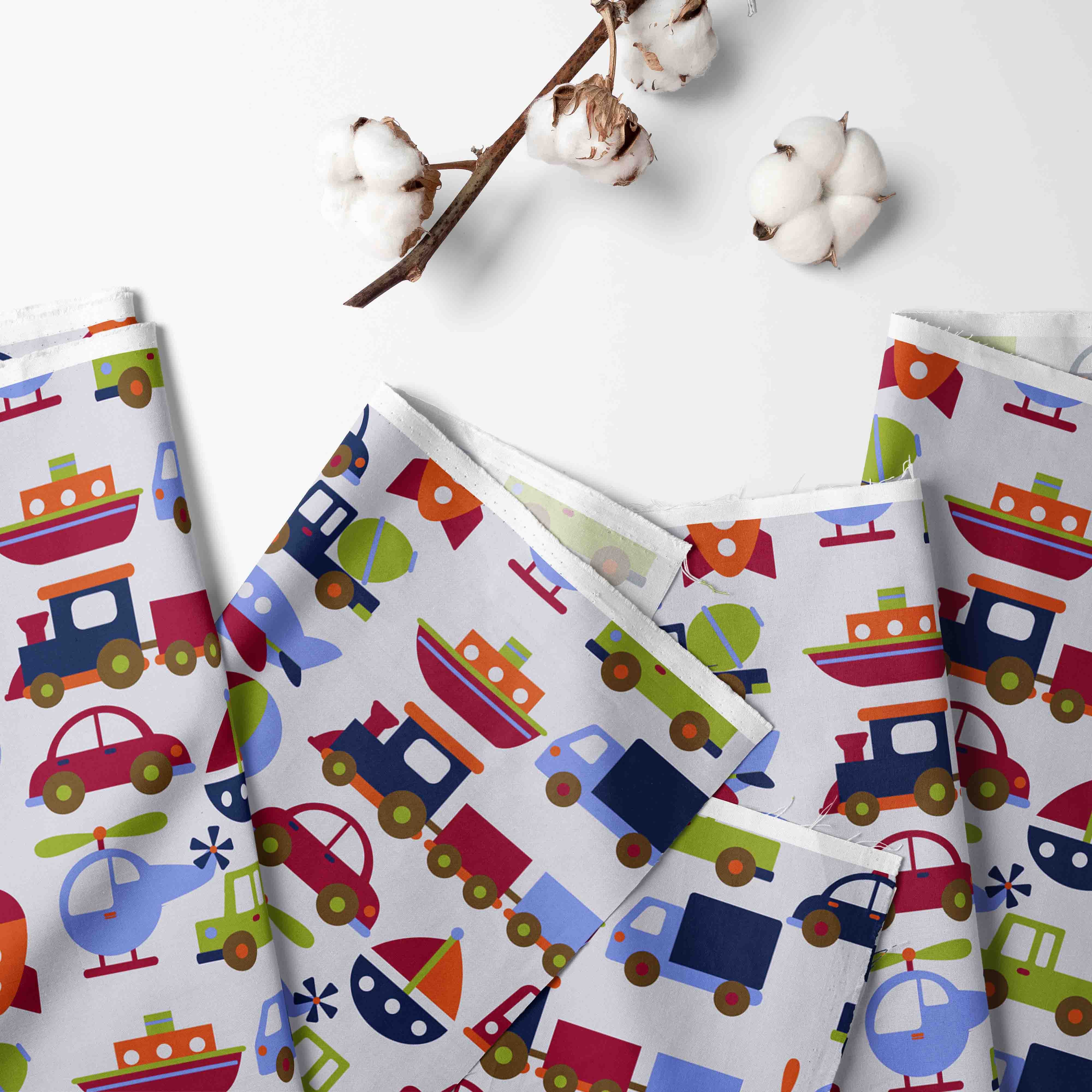 Bacati - Transportation 10-Piece Crib Bedding Set with Crib Rail Guard